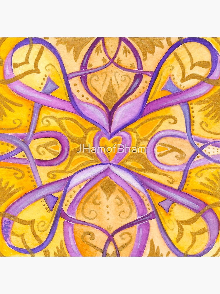 "Purple and Gold Elvish Knot Wisdom of the Heart Warm Tone Matte ...
