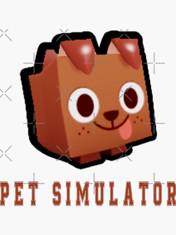 "pet simulator X Dog Gift idea for pet simulator lovers" Sticker for ...