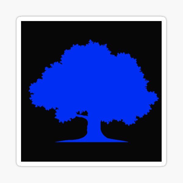 "Blue Oak Tree" Sticker for Sale by jillou | Redbubble