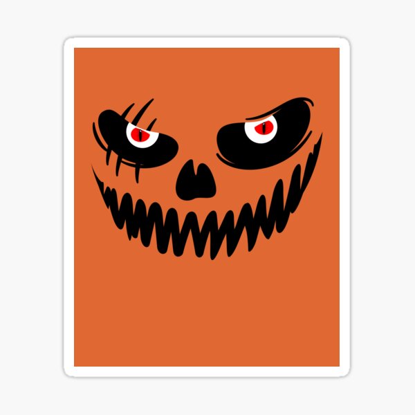 "Creepy Halloween Face" Sticker for Sale by CreativeLevelUp | Redbubble