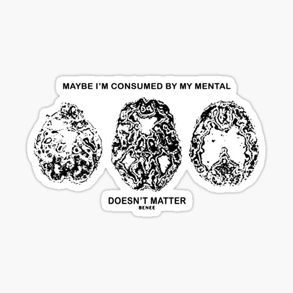 "Benee Merch Consumed by My Mental Shirt" Sticker for Sale by ...
