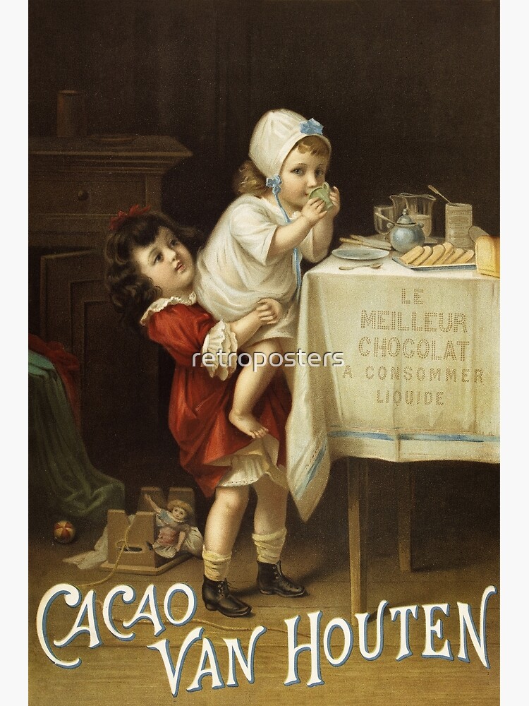 "CACAO VAN HOUTEN French Chocolate Drink 1890s Vintage French Poster ...