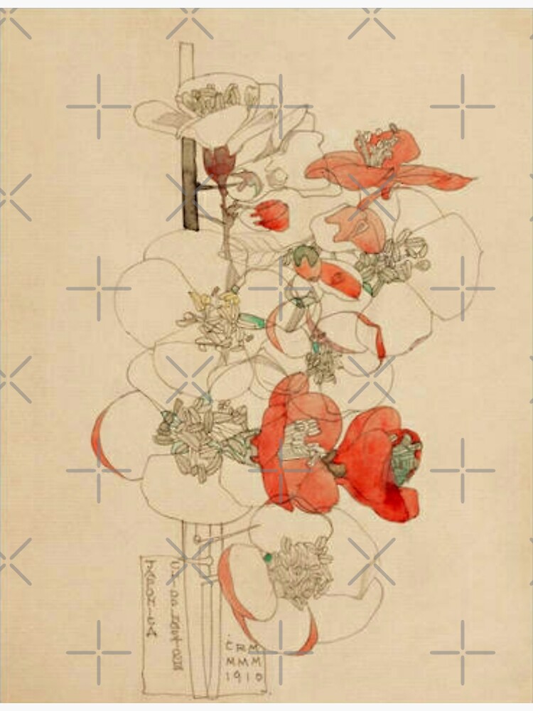 "Charles Rennie Mackintosh flowers, abstract flowers by Charles Rennie ...