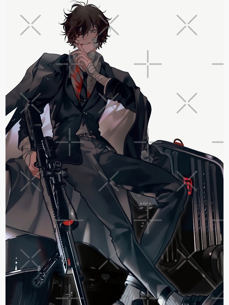 "Dazai Osamu Bungo Stray Dogs Drawing For Otaku" Sticker for Sale by ...