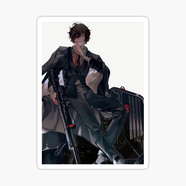 "Dazai Osamu Bungo Stray Dogs Drawing For Otaku" Sticker for Sale by ...