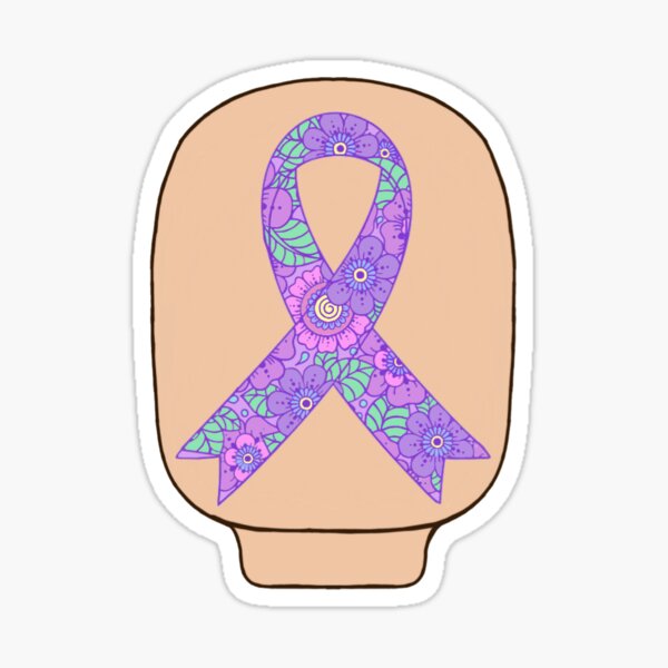 "Ostomy bag with Awareness Ribbon " Sticker for Sale by CaitlynConnor ...