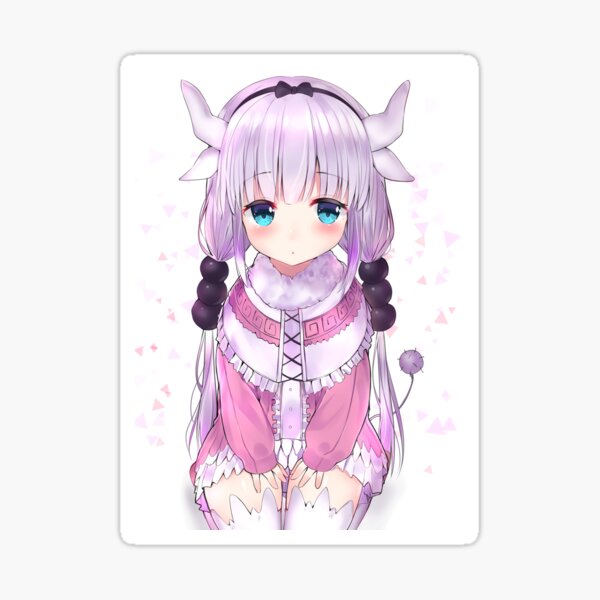 "Kanna Kamui Miss Kobayashi Dragon Maid Painting Anime" Sticker for ...