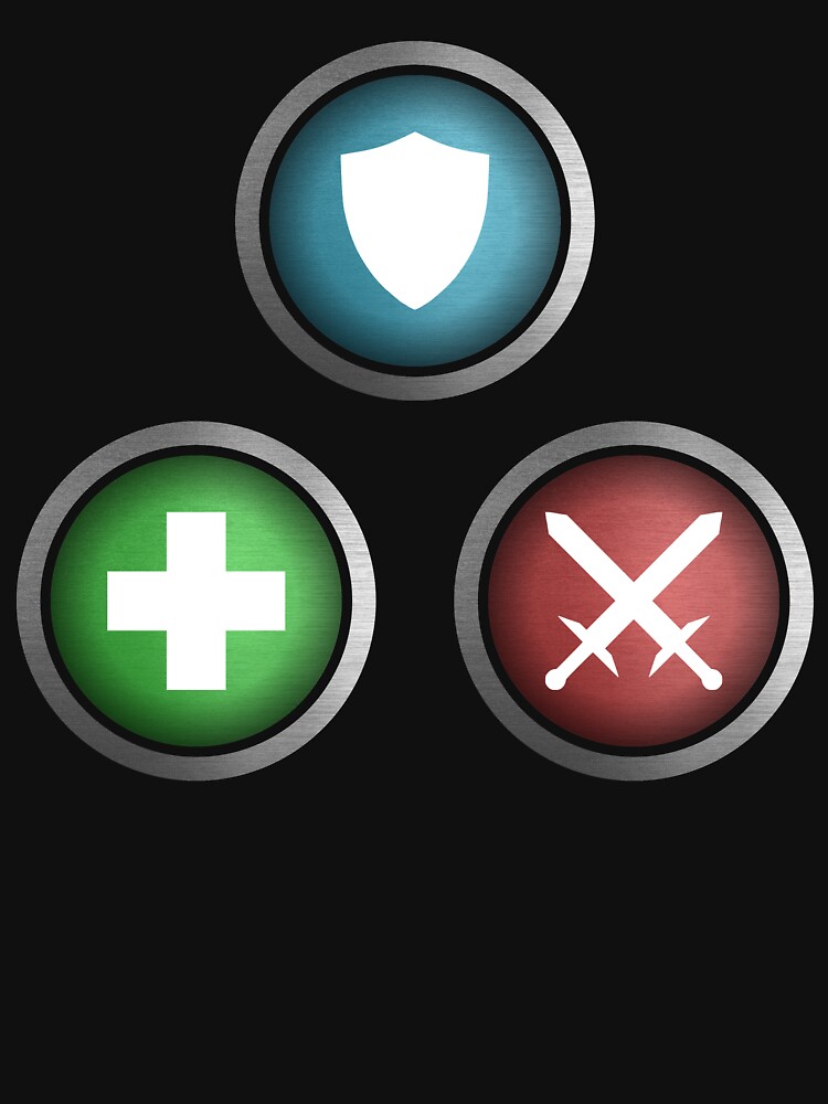 "Gaming RPG Roles - Tank, Healer, DPS" T-shirt for Sale by CGWolf13 ...