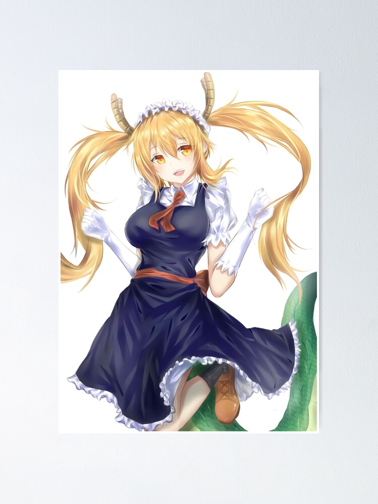 Lucoa Miss Kobayashi Dragon Maid Artistic Drawing Poster For Sale By Karinataisha Redbubble