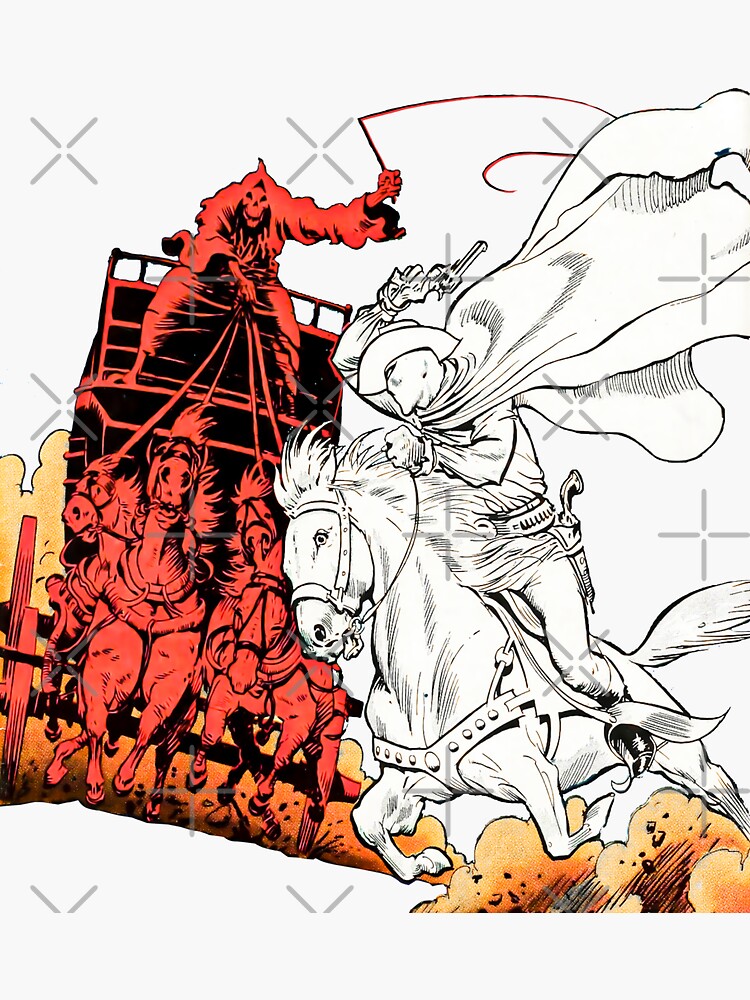 "The Ghost Rider Red White Horses Western Wild West Ghost Cowboy ...