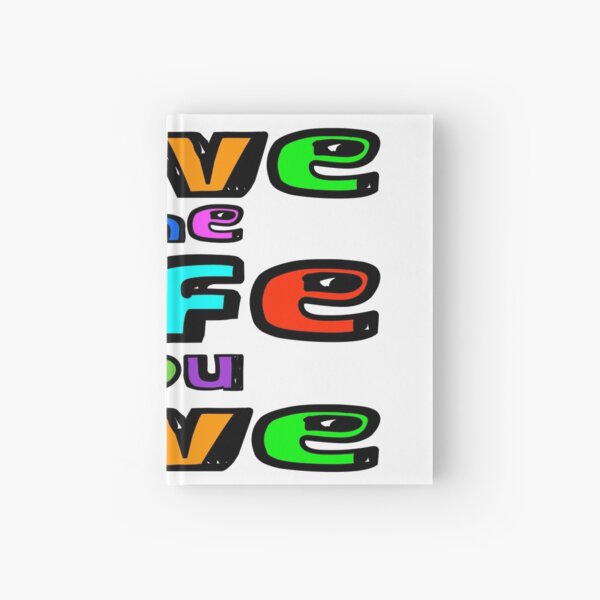 Cuaderno de tapa dura «Ama la vida que vives, Frases de arte pop ...