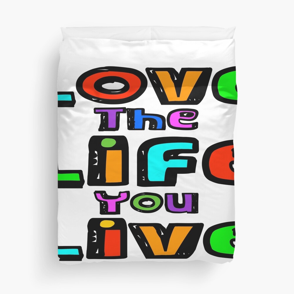 Funda nórdica «Ama la vida que vives, Frases de arte pop, Frases ...