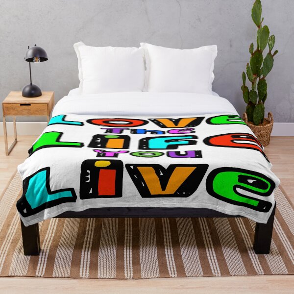 Manta «Ama la vida que vives, Frases de arte pop, Frases inspiradoras ...