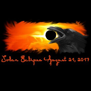 "Solar Eclipse, Total Eclipse, 2017 Raven Graphic Art" Magnet for Sale by Koffeecrisp | Redbubble