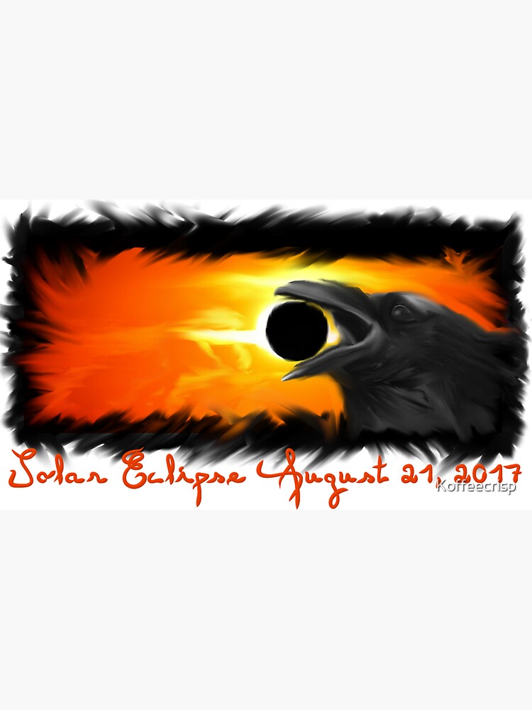"Solar Eclipse, Total Eclipse, 2017 Raven Graphic Art" Magnet for Sale by Koffeecrisp | Redbubble