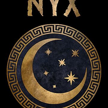 "Nyx Greek Goddess of Night Ancient Symbol " Sticker for Sale by ...