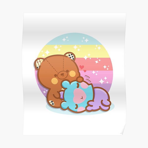 "Cute BTS BT21 Character Mang Sleeping on Bur Berry Bear IG Jhope ...