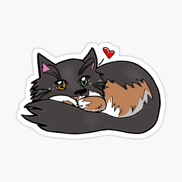 "The Prettiest Calico Cat Floof" Sticker for Sale by project-clouds ...