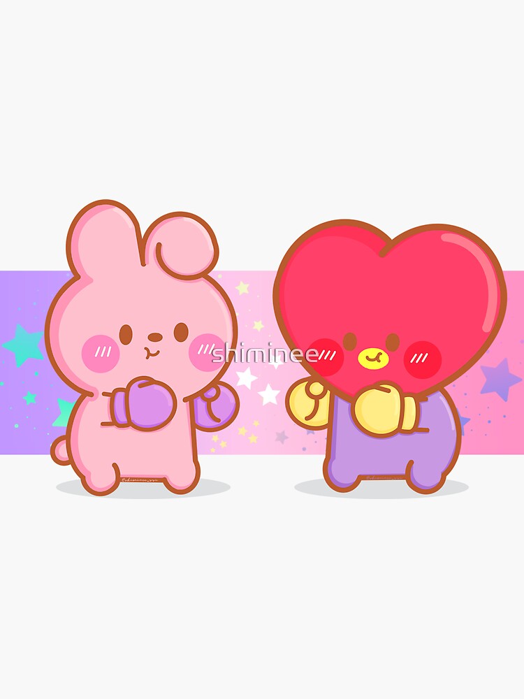 "Cute BTS BT21 Cooky and Tata Taekook Sparring Vkook Jikook ship ...