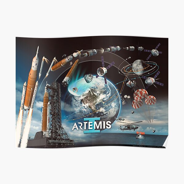 "Artemis 1 SLS launch infographic by Tony Bela" Poster for Sale by ...