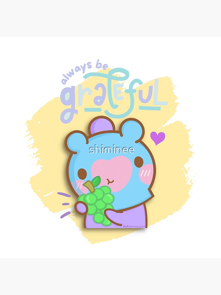 "Cute Kawaii BTS BT21 character Mang Jhope stan bias Grapes Grateful ...