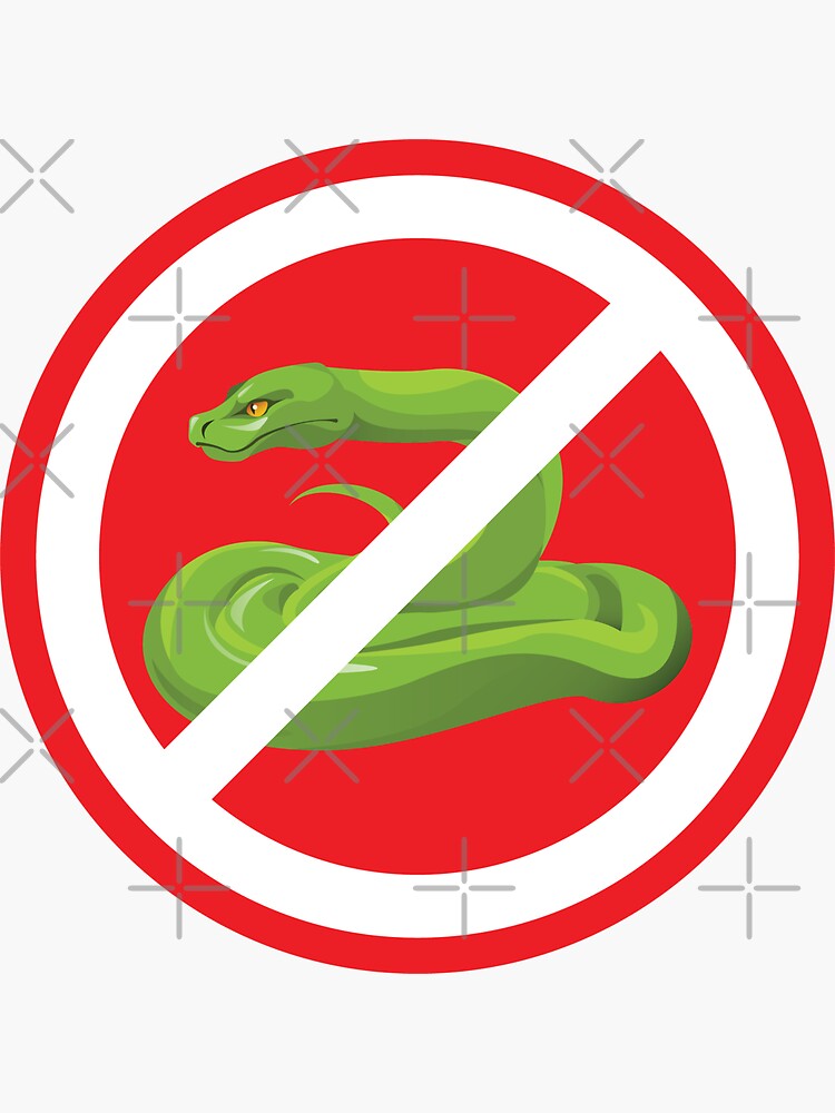 "Pet Snakes Prohibition Sign" Sticker for Sale by TheMikis | Redbubble