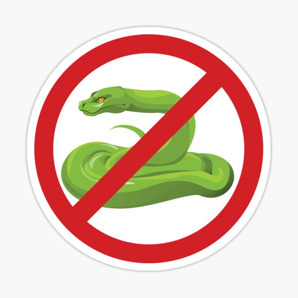 "Snakes Red Prohibition " Sticker for Sale by TheMikis | Redbubble