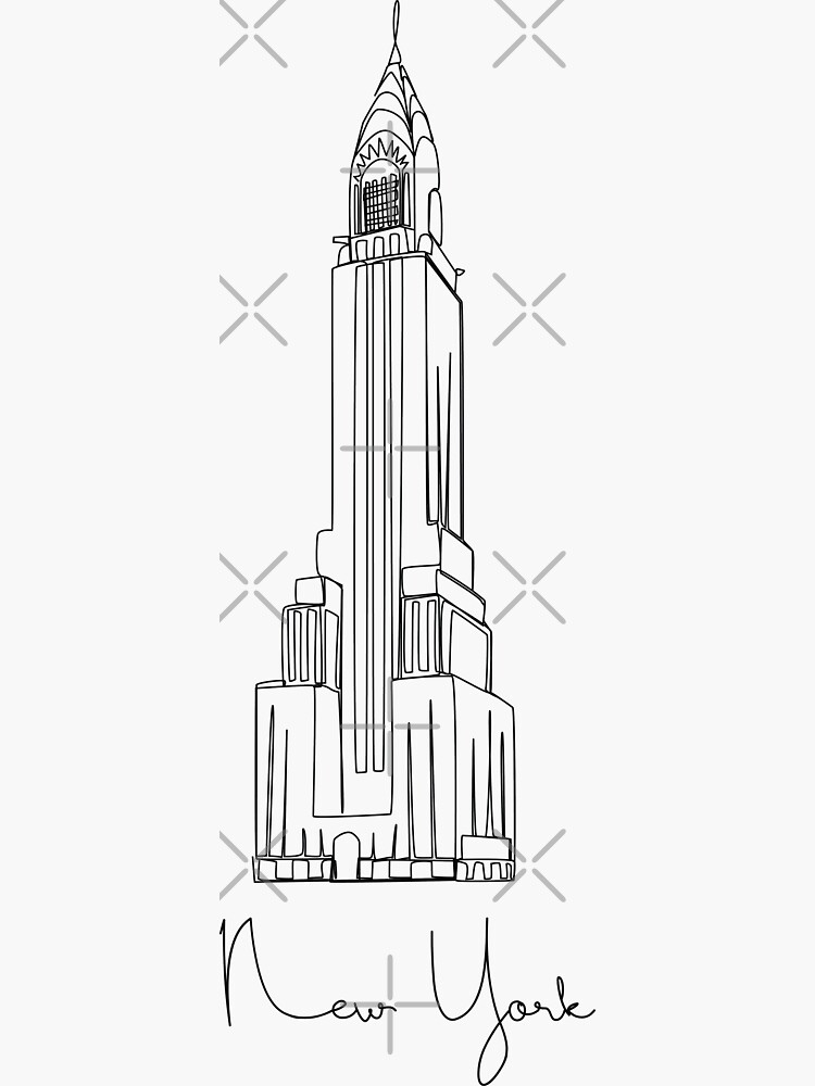 "Chrysler Building Line Art - Minimalist Line Art - New York Art ...