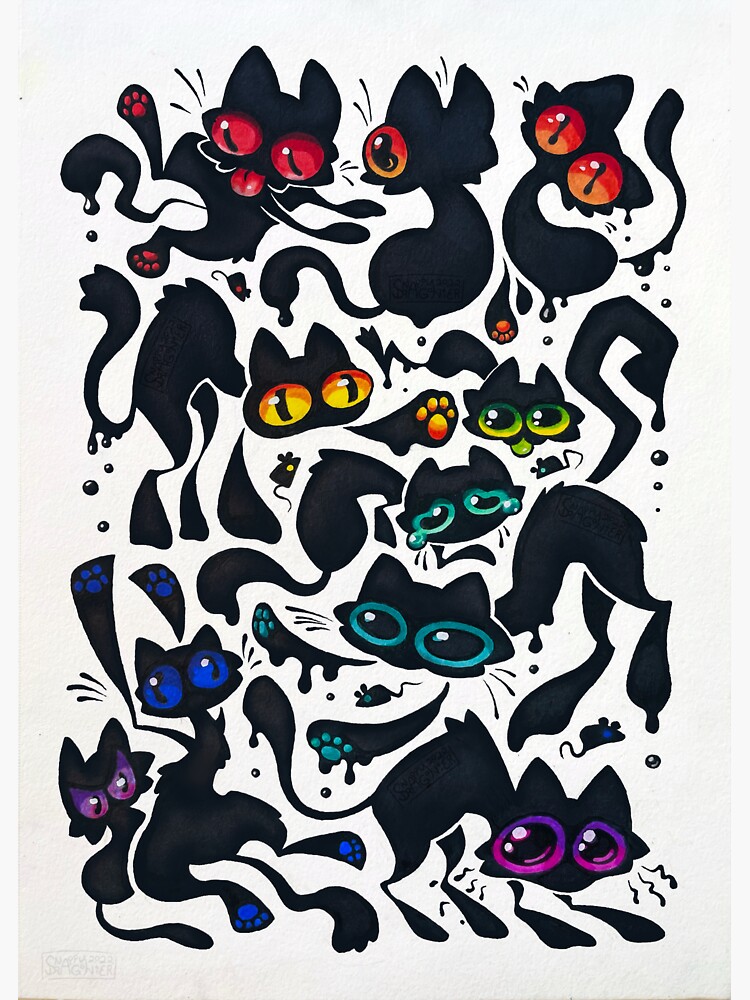 "Skrunkly Void Cats" Sticker for Sale by SnappyDragonier | Redbubble