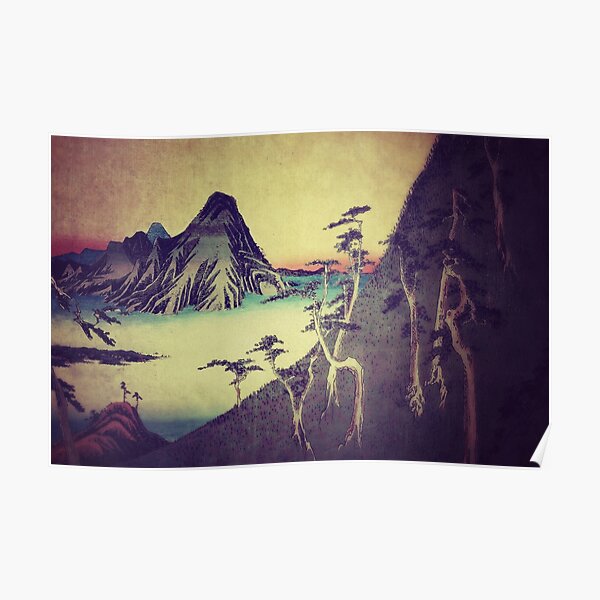 "On our way to Zina - Mountain views by the Ocean - Ukiyoe Nature ...