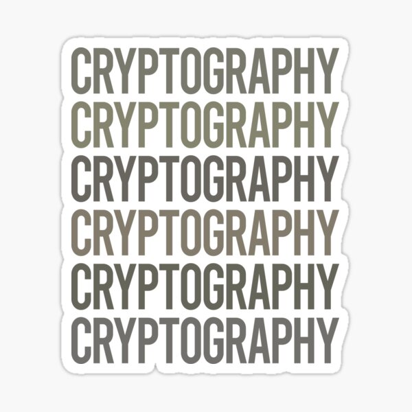 "Gray Text Art Cryptography" Sticker for Sale by TartSpiderWeb | Redbubble