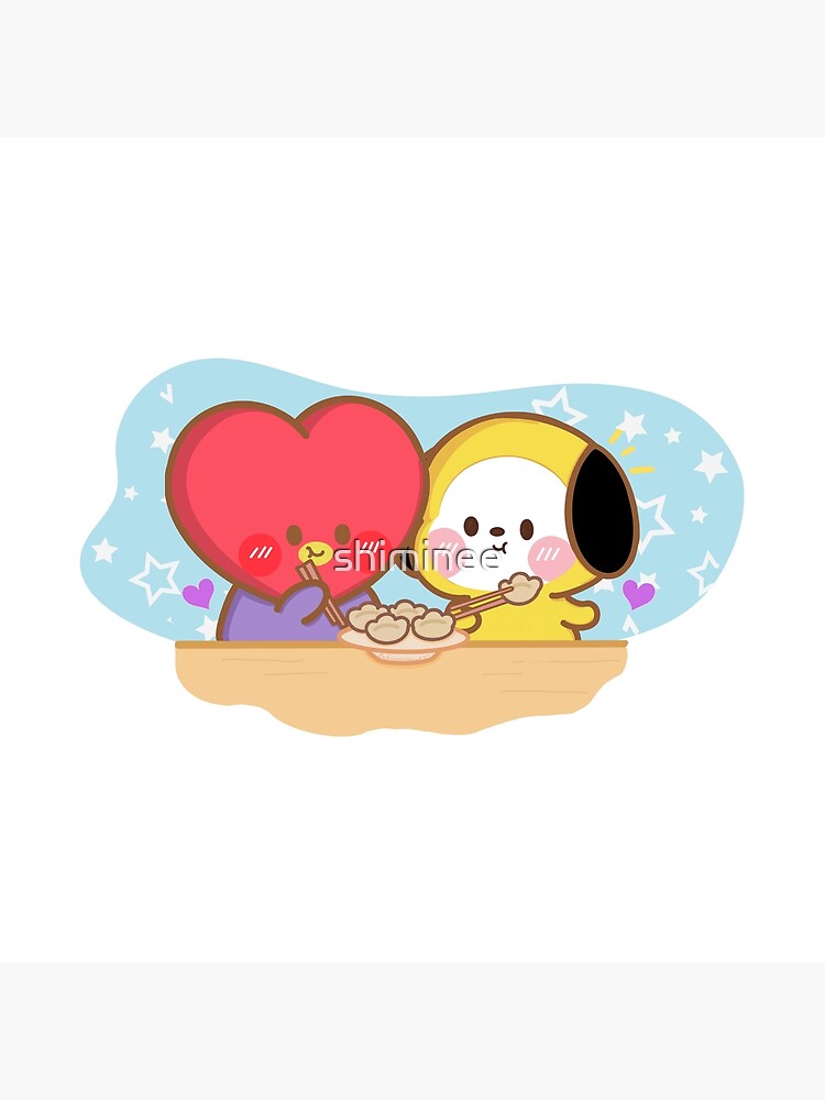 "Cute BTS BT21 Tata and Chimmy VMIN ship Taehyung and Jimin stan biased ...