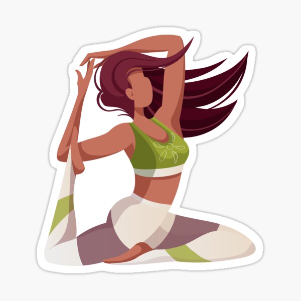 "Yoga exercises " Sticker for Sale by Bhupii001 | Redbubble