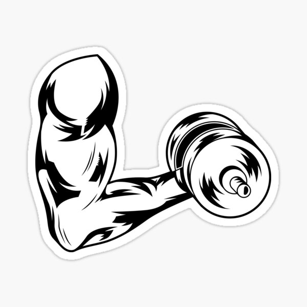 "Bodybuilding " Sticker for Sale by Bhupii001 | Redbubble