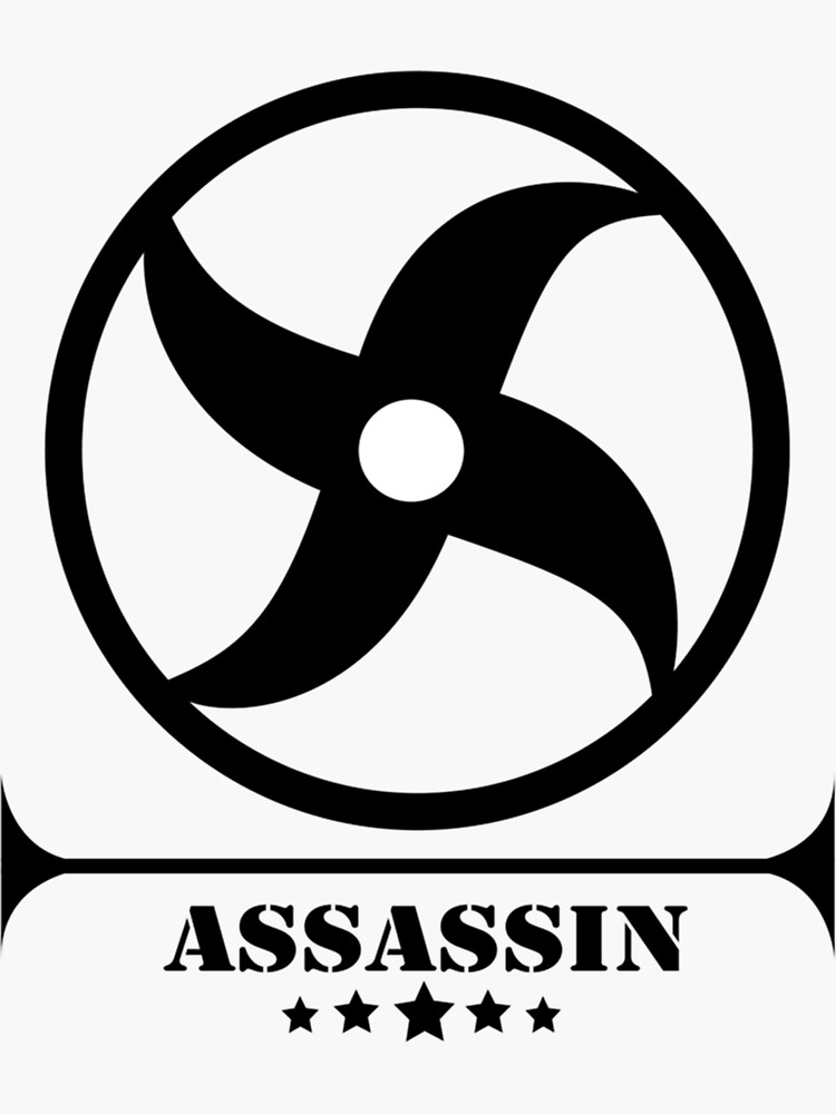 "Mobile Legend ASSASSIN Black in White " Sticker for Sale by ...