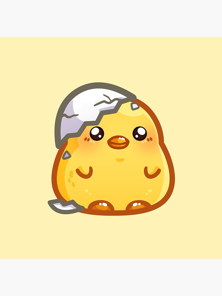 "Cute chibi chick with an eggshell hat" Poster for Sale by Meow-Studio ...