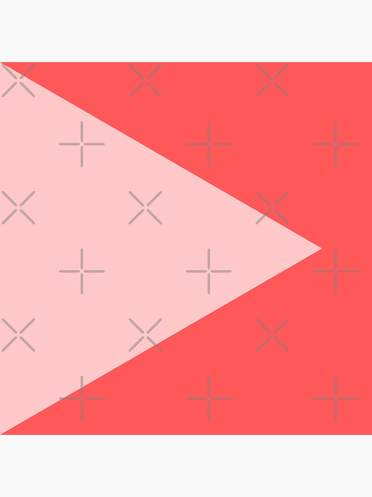 "Minimalist Pastel Triangle Pattern | Peach Red Pink" Sticker for Sale ...