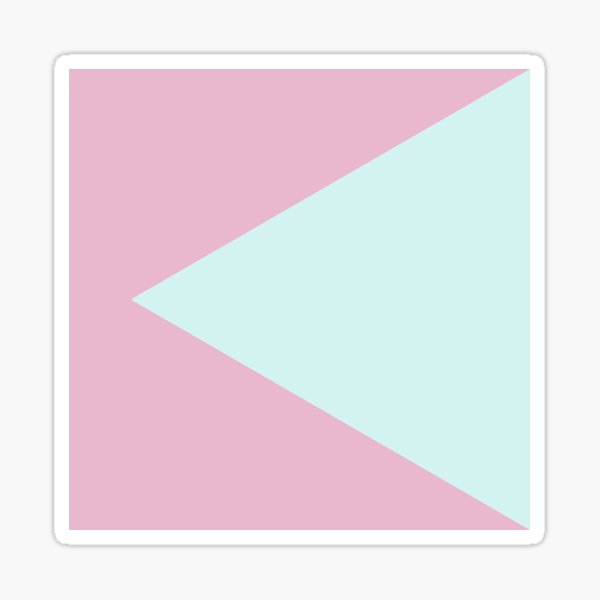 "Minimalist Pastel Triangle Pattern | Pink Green" Sticker for Sale by ...