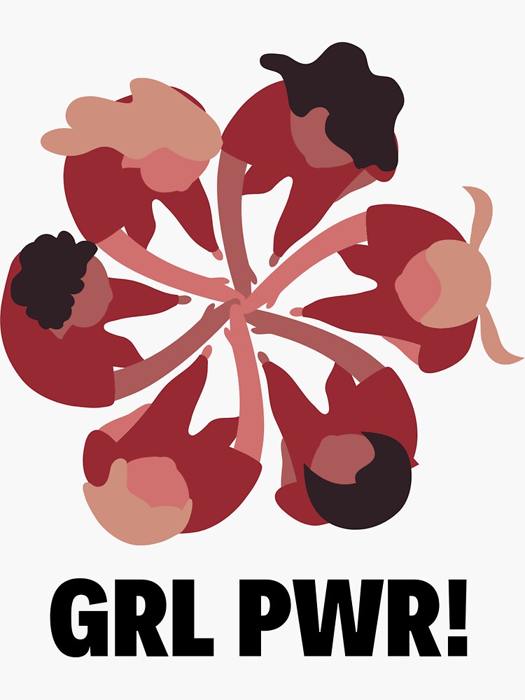 "GRL PWR!" Sticker for Sale by designsbyjayde | Redbubble