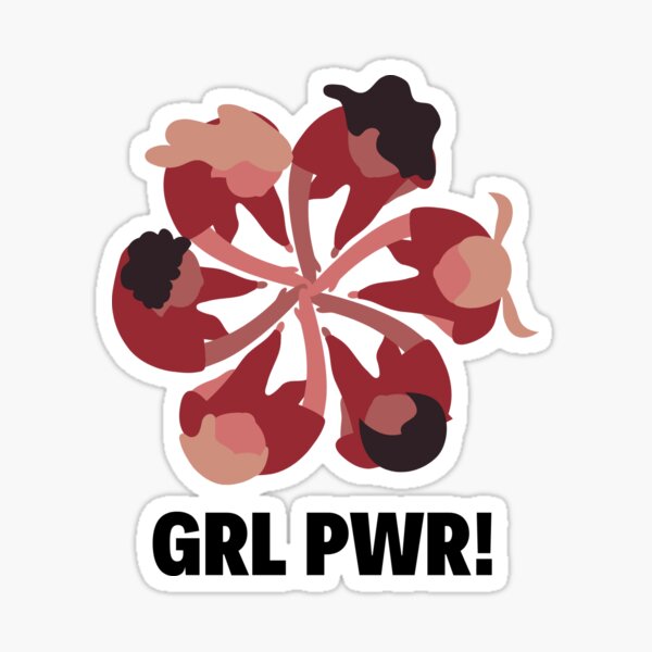 "GRL PWR!" Sticker for Sale by designsbyjayde | Redbubble
