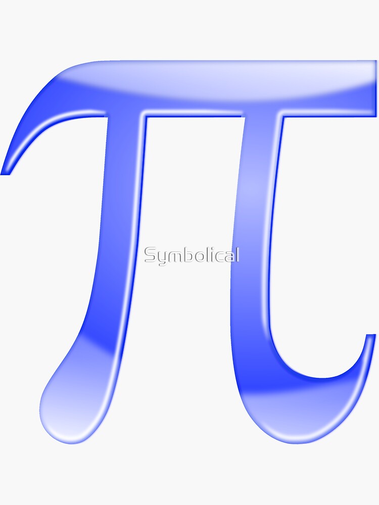 "Pi Symbol" Sticker by Symbolical | Redbubble