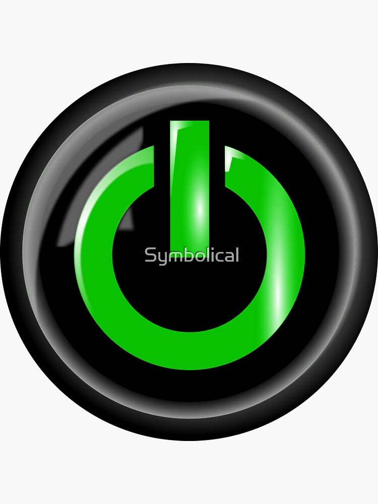 "Power Button Symbol " Sticker for Sale by Symbolical | Redbubble
