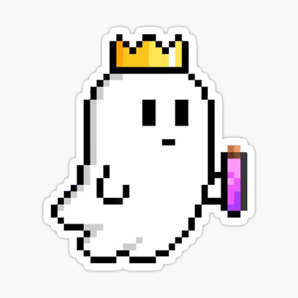 "NFT Pixel Cute Ghost, Halloween Spirit Funny NFT Meme" Sticker for ...