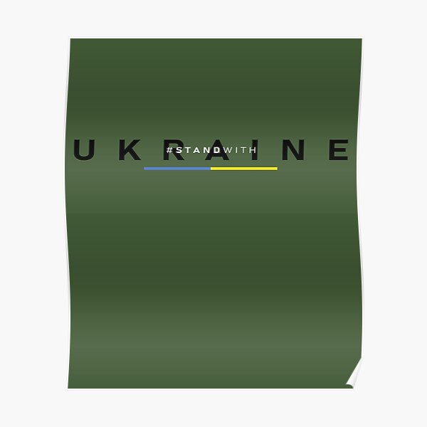 "Ukrainian President Zelensky Ukraine Flag Stand With Ukraine" Poster ...