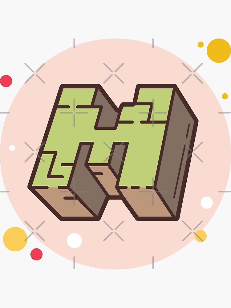 "Minecraft Logo Pink Background" Sticker for Sale by jamcaYT | Redbubble