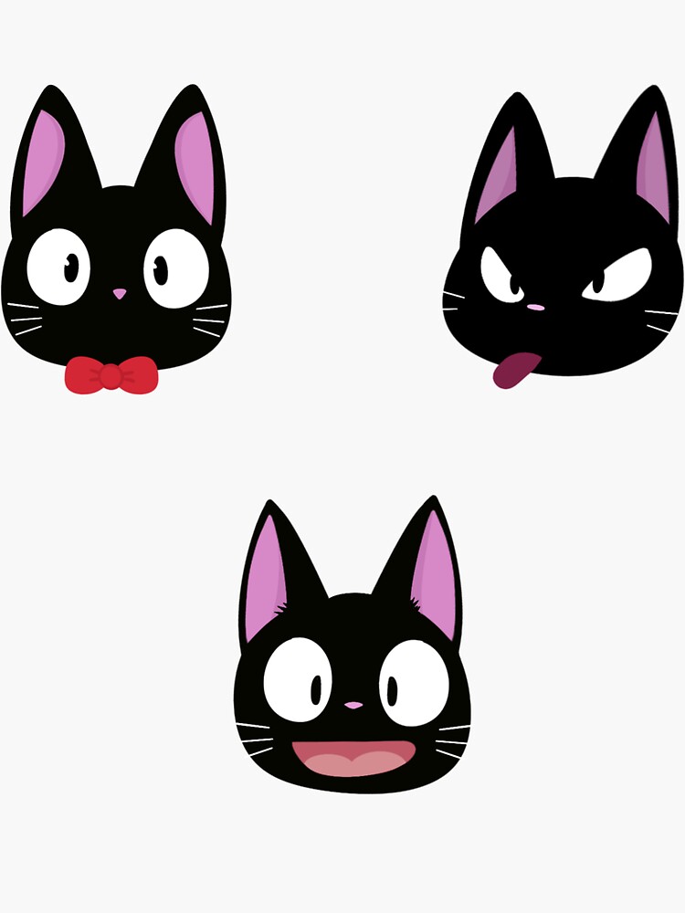 "black cat gigi " Sticker for Sale by CinnaBxby | Redbubble