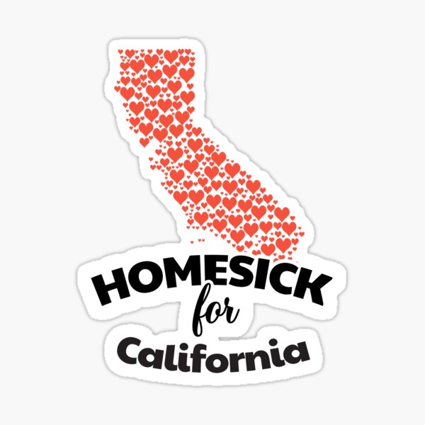 "Homesick For California" Sticker for Sale by Meodesigns | Redbubble