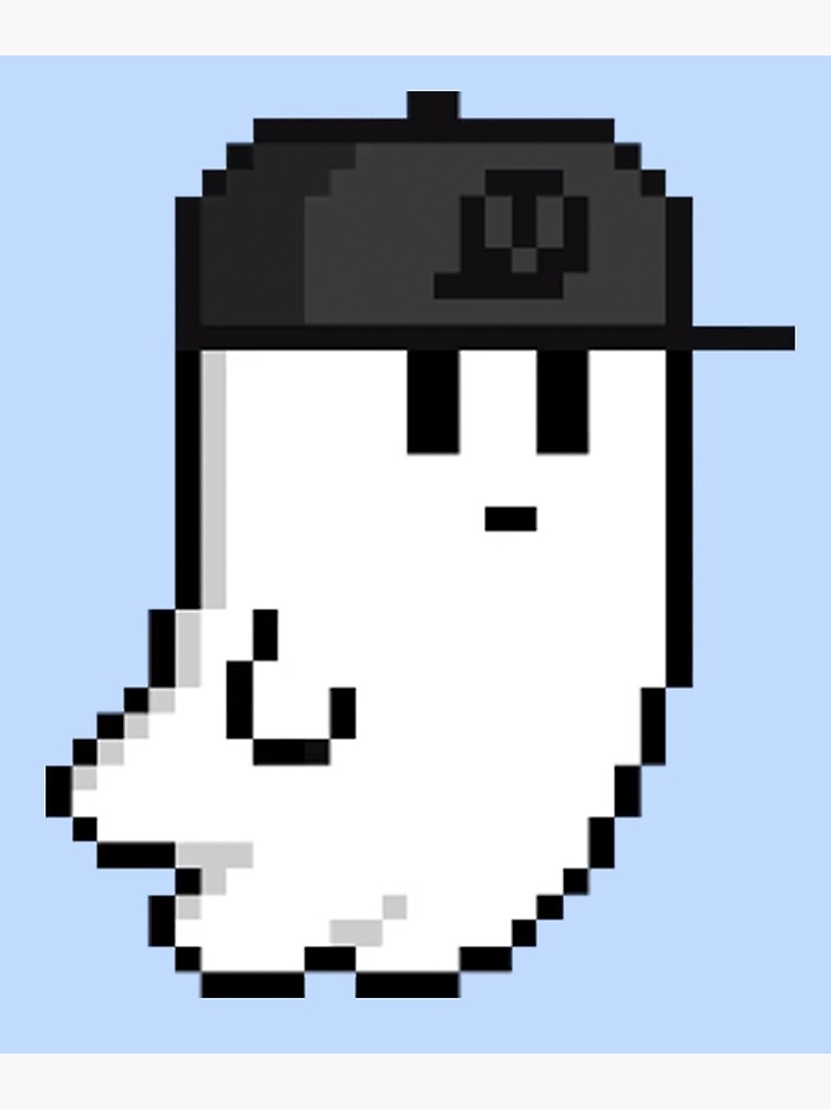 "NFT Pixel Cute Ghost, Halloween Spirit Funny NFT Meme" Poster for Sale ...