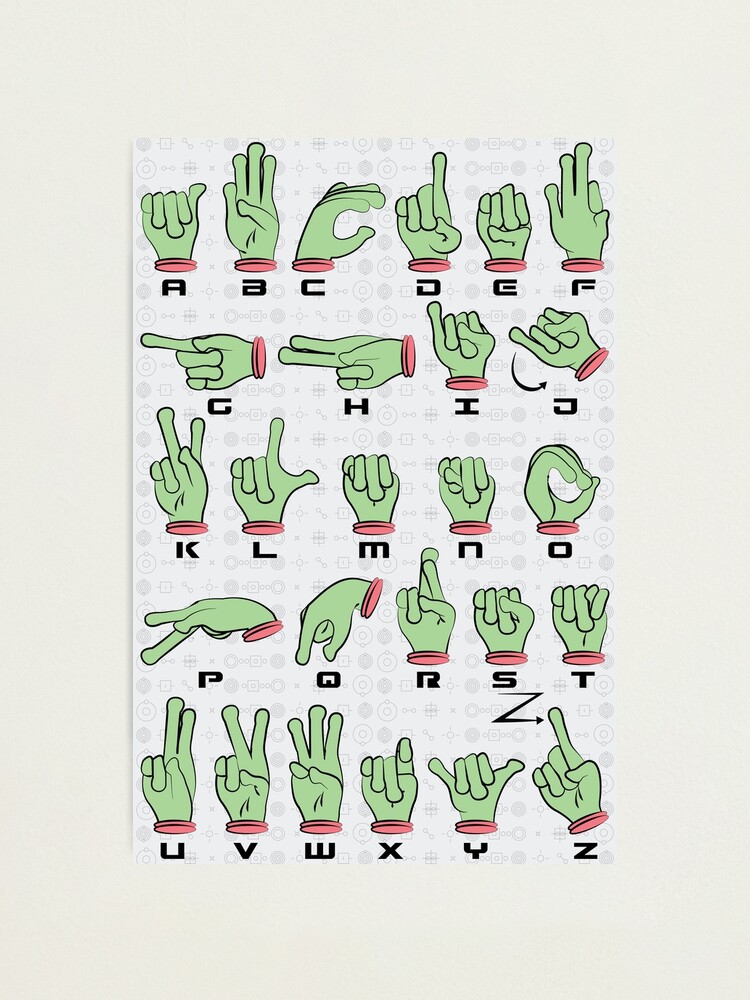 "Alien Sign Language Alphabet" Photographic Print for Sale by ...