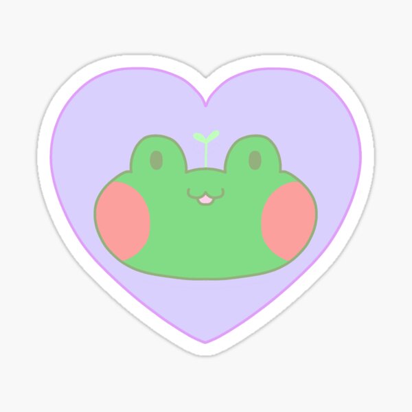 "Cute frog in a purple heart Relaxed Fit" Sticker for Sale by GNCshirt ...